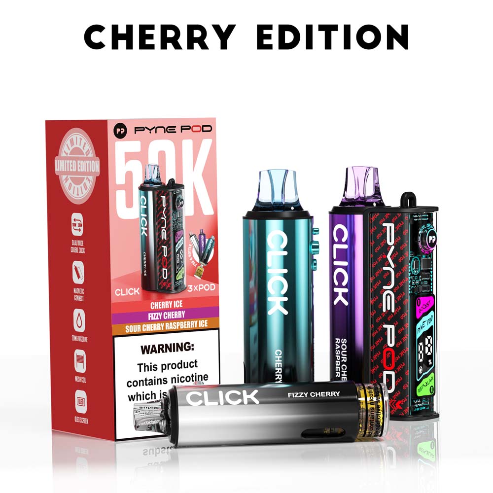 Pyne Pod Click 50K Cherry Edition (3 Flavours) – Pyne Pod UK